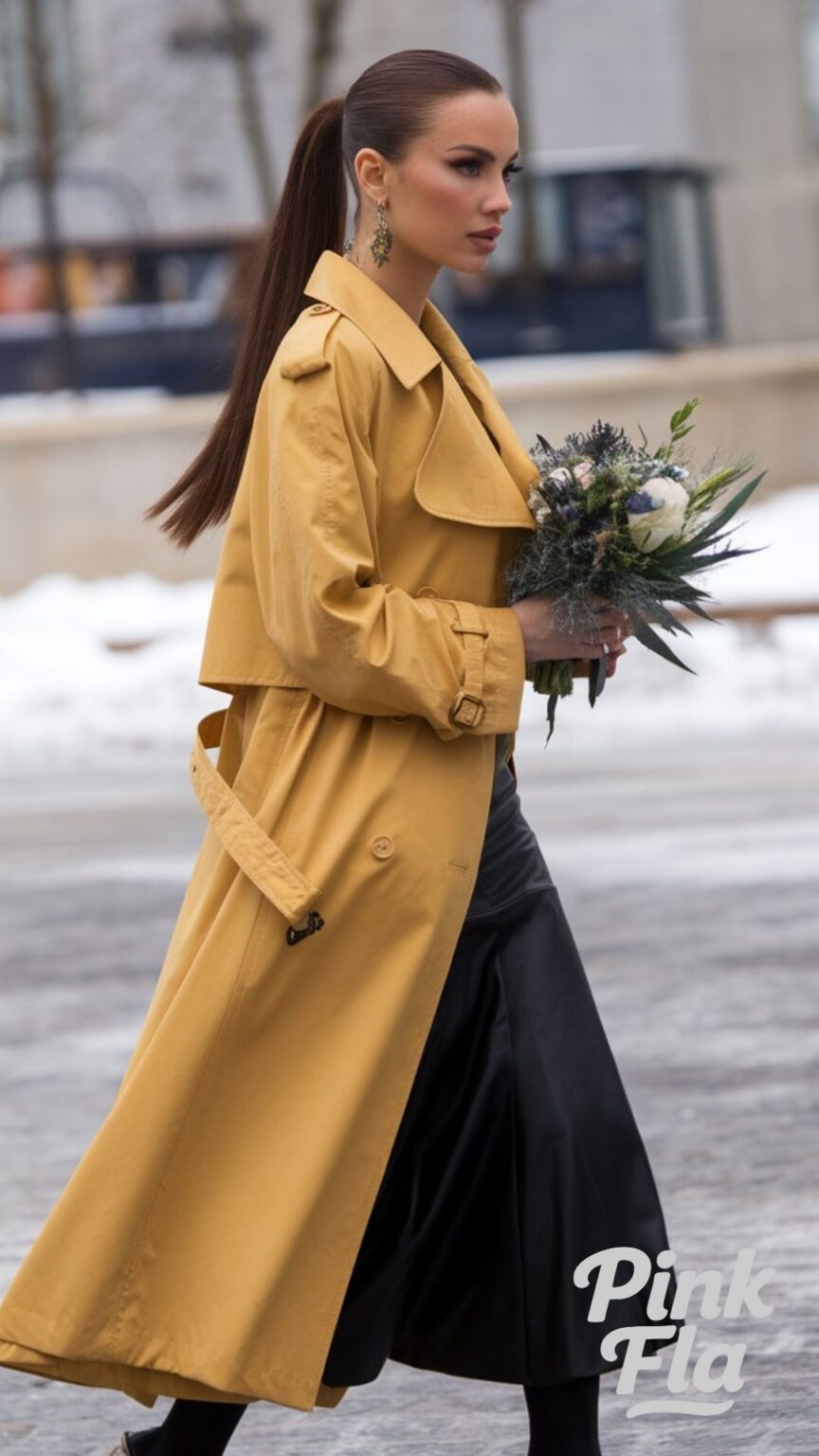 15 Winter Outfits with Yellow Jacket + Neutral Tones = Perfection ...